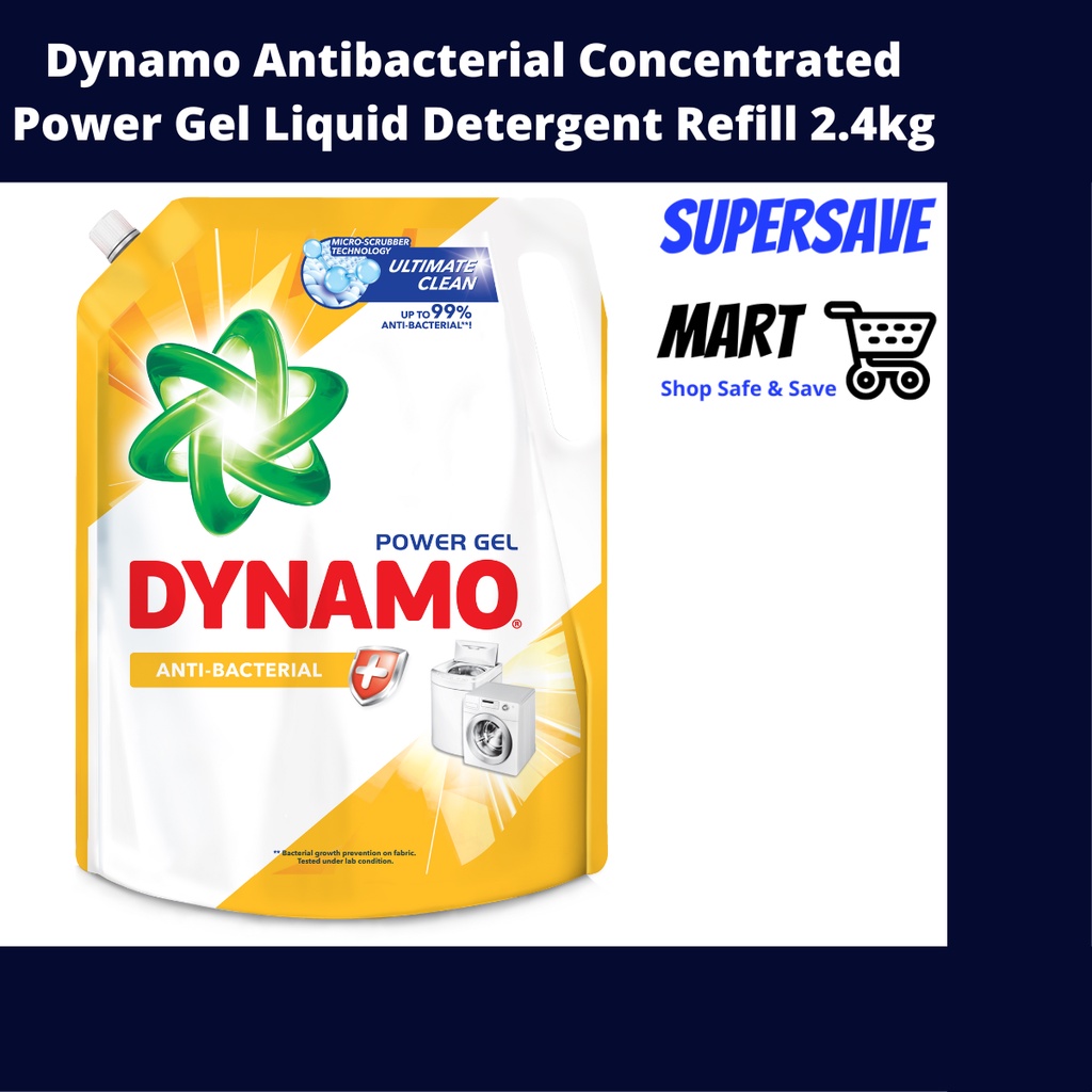 Dynamo Antibacterial Concentrated Power Gel Liquid Detergent Refill 2 ...
