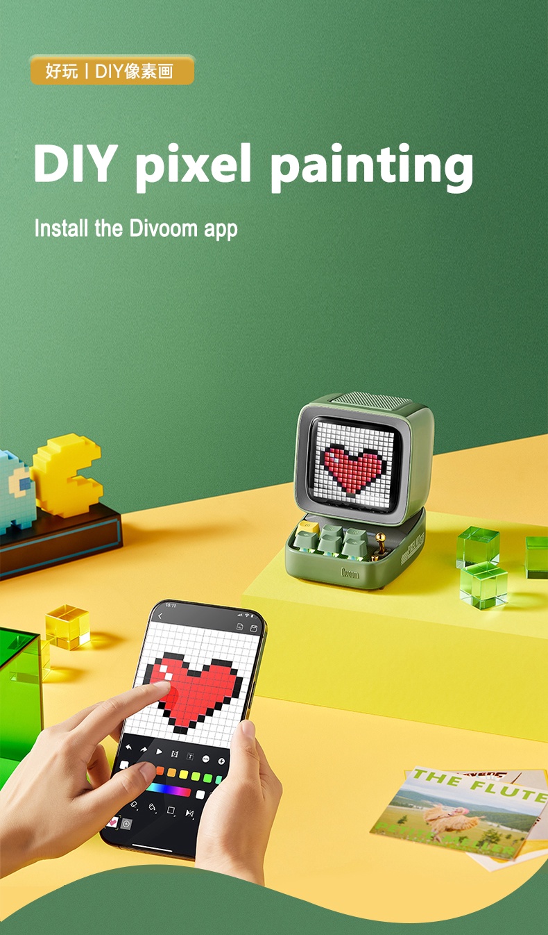 Divoom ditoo mic Pixel Bluetooth Speaker Most popular Mini Subwoofer ...