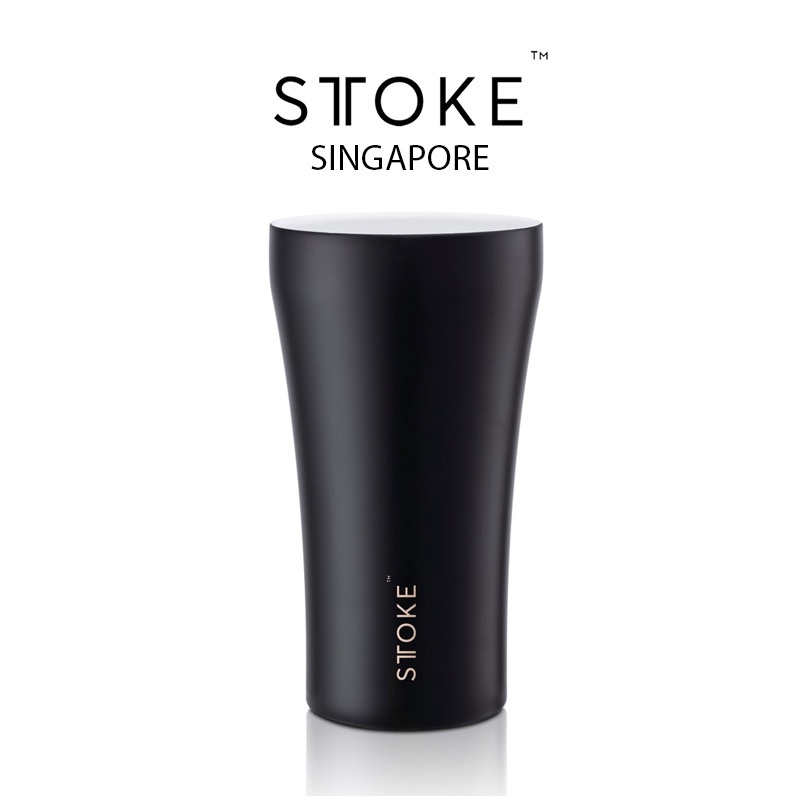 STTOKE [Luxe Black] LEAKPROOF 16/12 Oz Cup Reusable Shatterproof ...