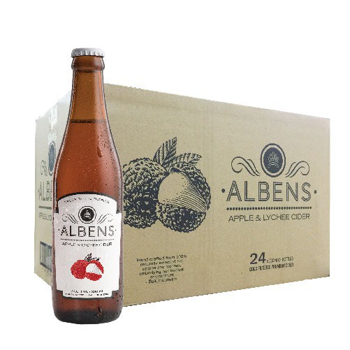 Albens Cider Apple & Lychee Cider 24 x 330ml [Cider] | Shopee Singapore