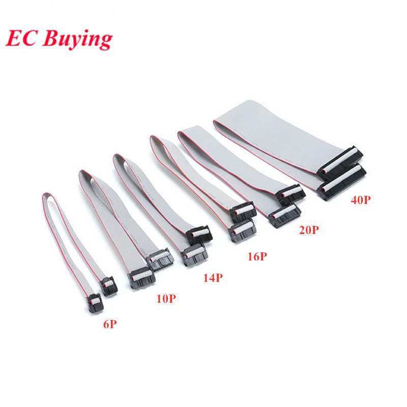 2.54MM pitch 30CM JTAG ISP AVR Download Cable Wire 300mm FC-6/10/14/16 ...