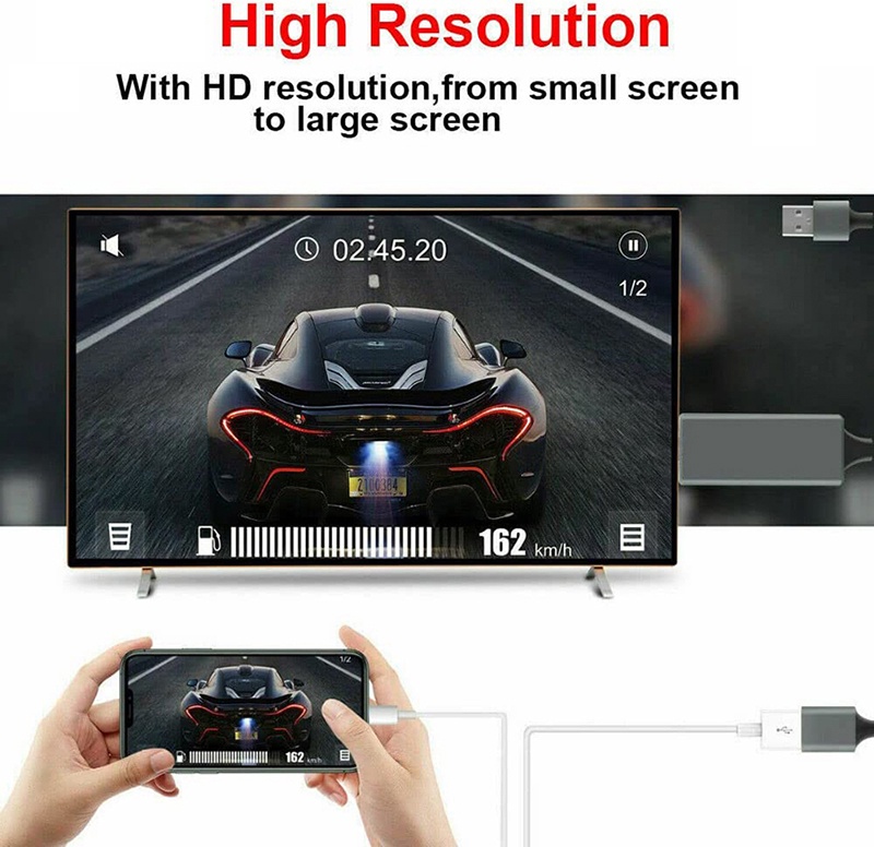 HDMI Cable, USB C to HDMI 1080P Universal Phone to TV HDMI Mirroring ...