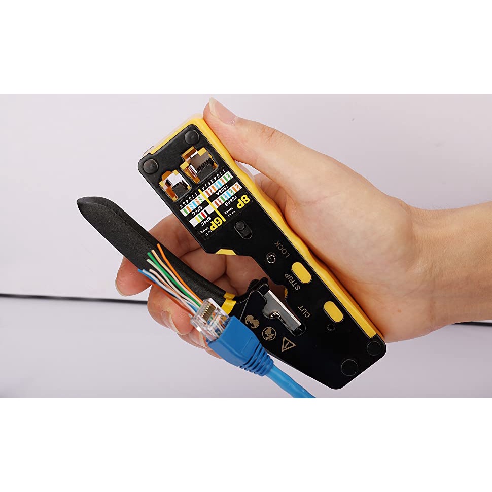 12.12 Big Sale ZoeRax Cat6 Cat5 Cat5e 8P8C RJ45 Crimp Tool Pass Through ...