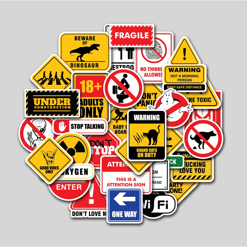 Sticker PACK FUNNY ROAD SIGNS | Sticker TUMBLR LAPTOP Suitcase Helmet ...