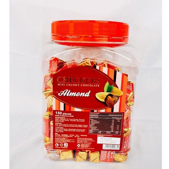 Checkers Chocolate Almond /Milk 150 pcs | Shopee Singapore