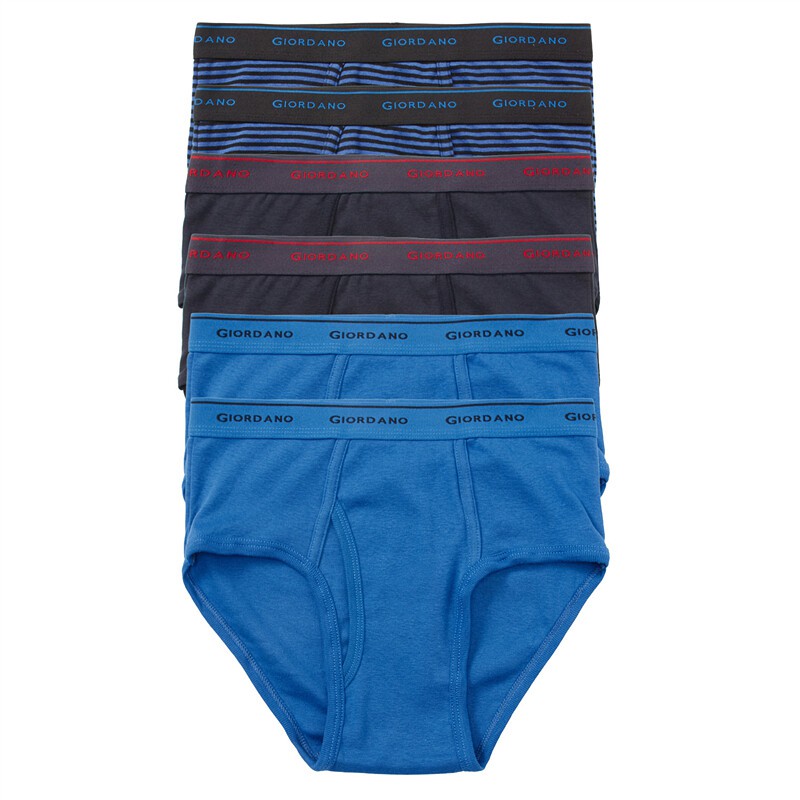 Giordano Men Classic Cotton 6-piece briefs pack | Shopee Singapore