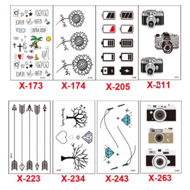 Tatoo STICKERS - MINI FAKE TATTOO SET | Shopee Singapore