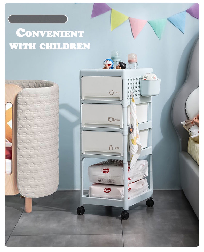 New born infant toddler baby Nursery Storage trolley cart / snacks rack ...