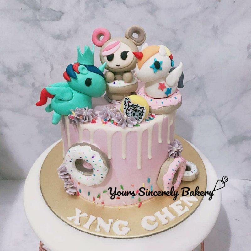 5inch Tokidoki Donutella Pastel Pink Drip Cake | Shopee Singapore
