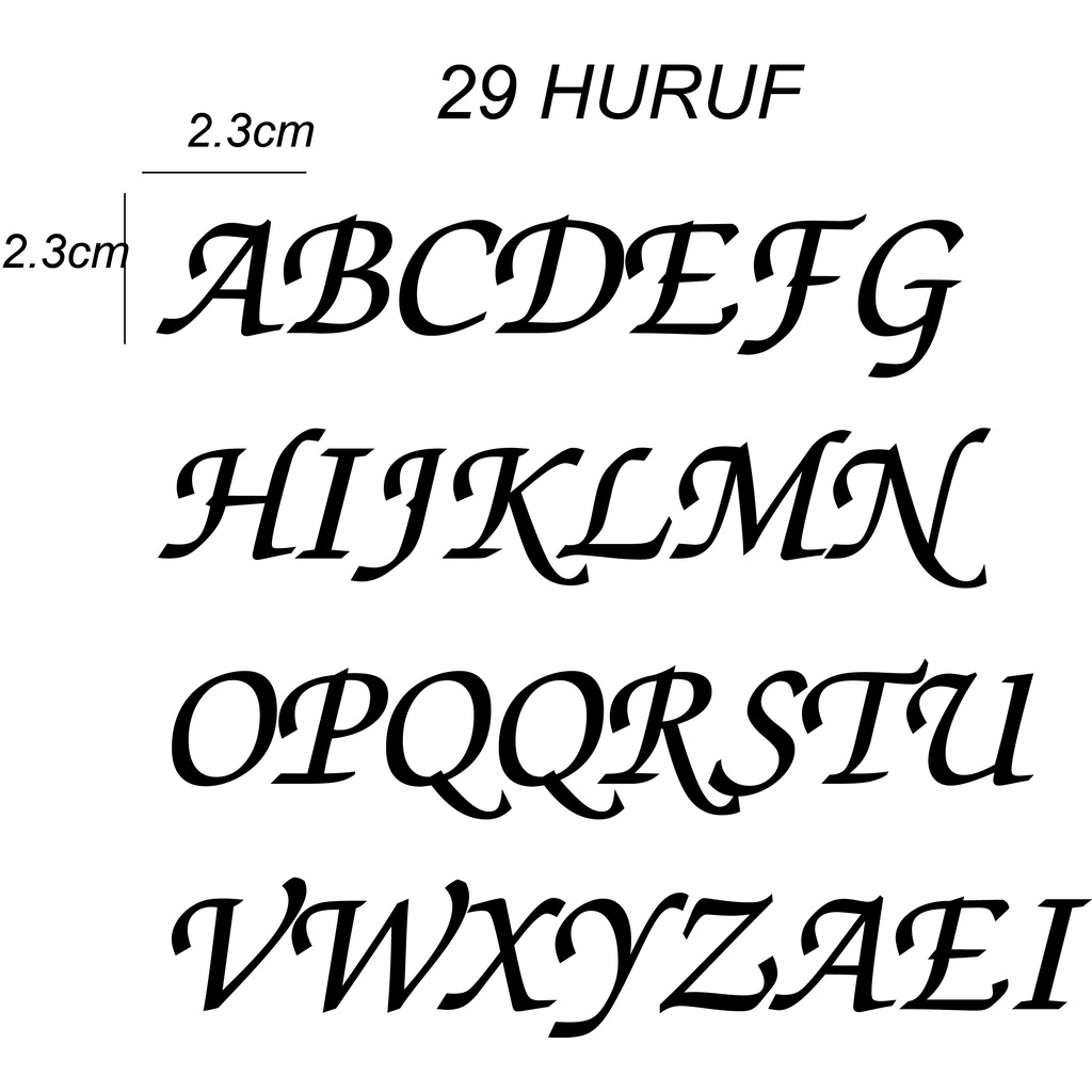 (Code 002) 1 set Sticker huruf abc 62 huruf, 1 set aeiou (75huruf), 70 ...