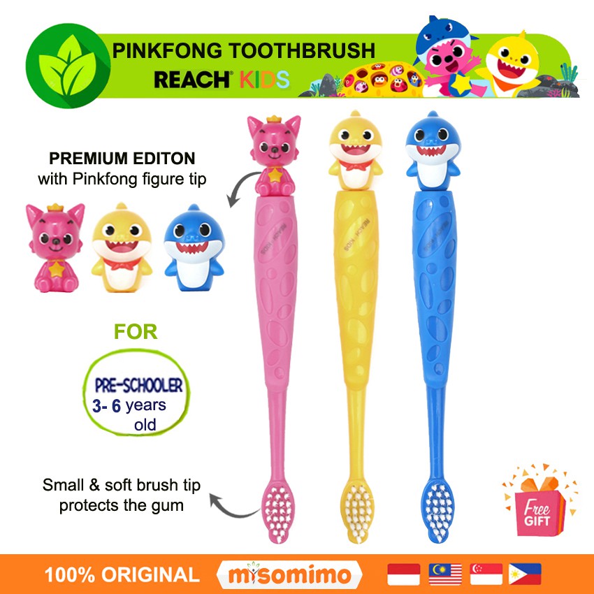 ️READY ️ Pinkfong Kids Toothbrush Pink Fong Baby Shark + FREE Bonus ...