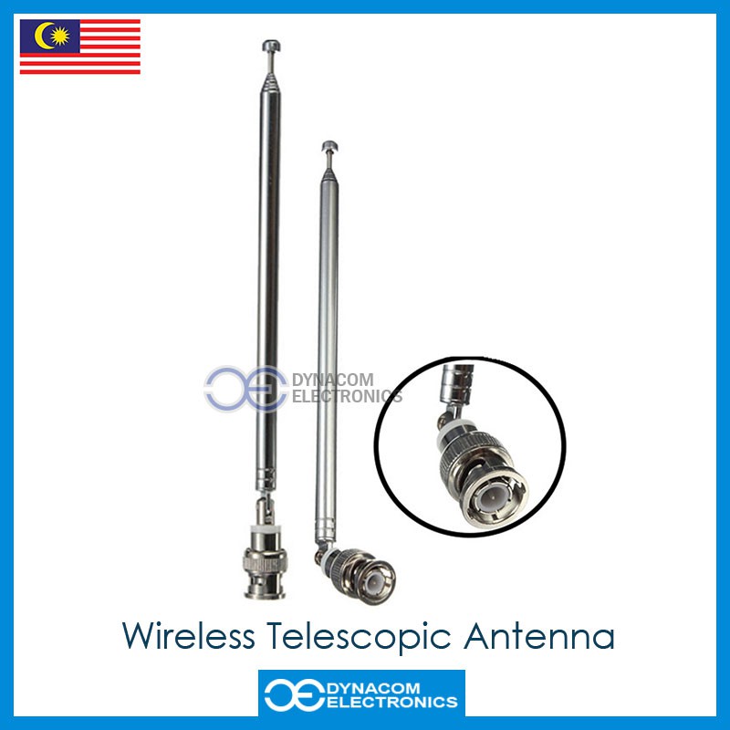 Telescopic Antenna with BNC Connector for Wireless Microphone Aerial ...