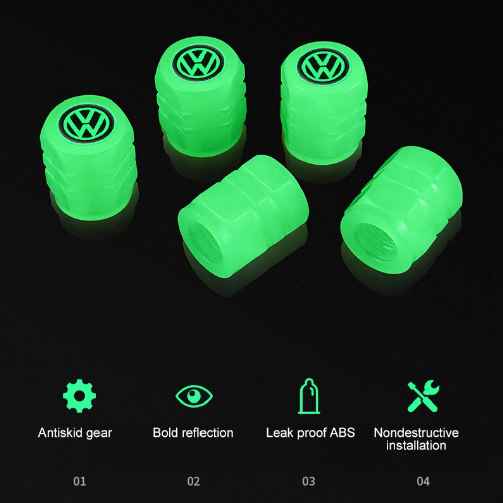 Universal Luminous Car Tire Valve Cap Luminous Stem Caps Cover ...
