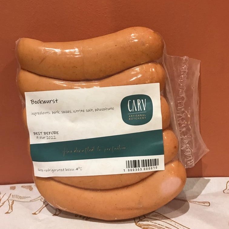 Carv Butchery Bockwurst Sausage 400gm | Shopee Singapore