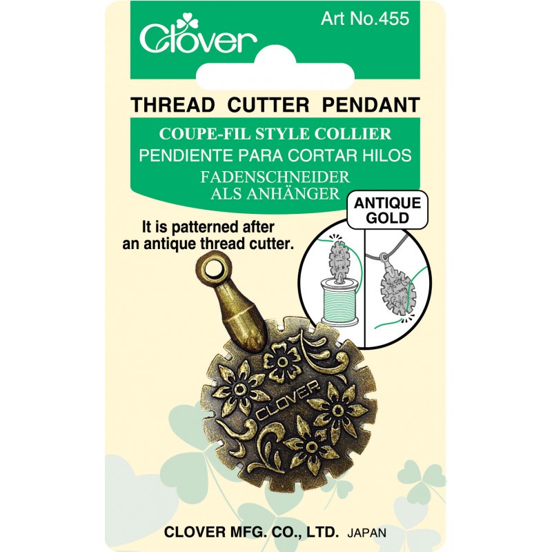 Clover - Thread Cutter Pendant (Antique Gold or Antique Silver ...