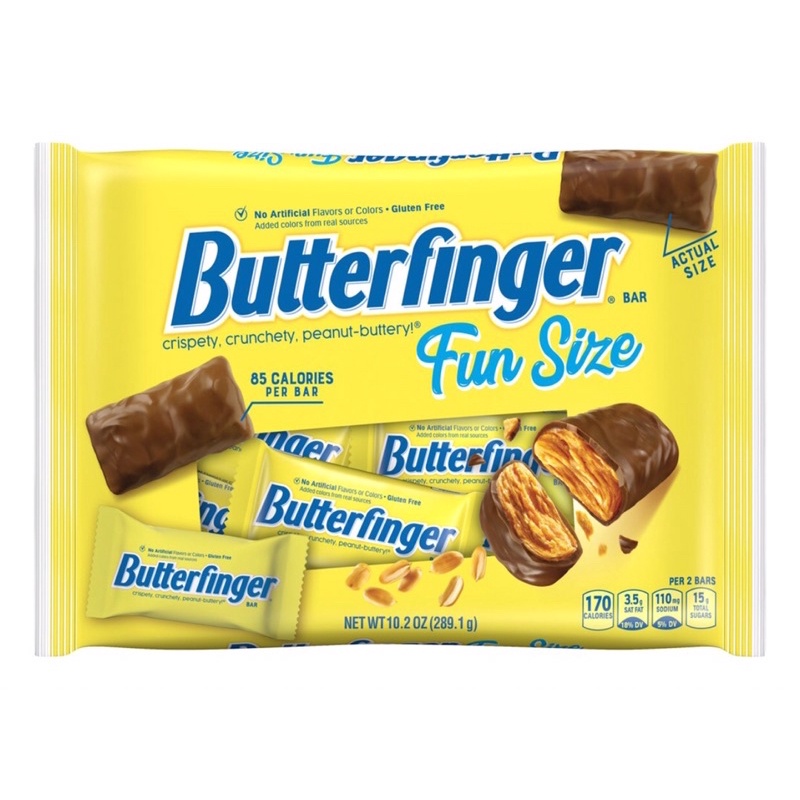 Butterfinger Halloween Fun Size Peanut Buttery Individual Wrap ...