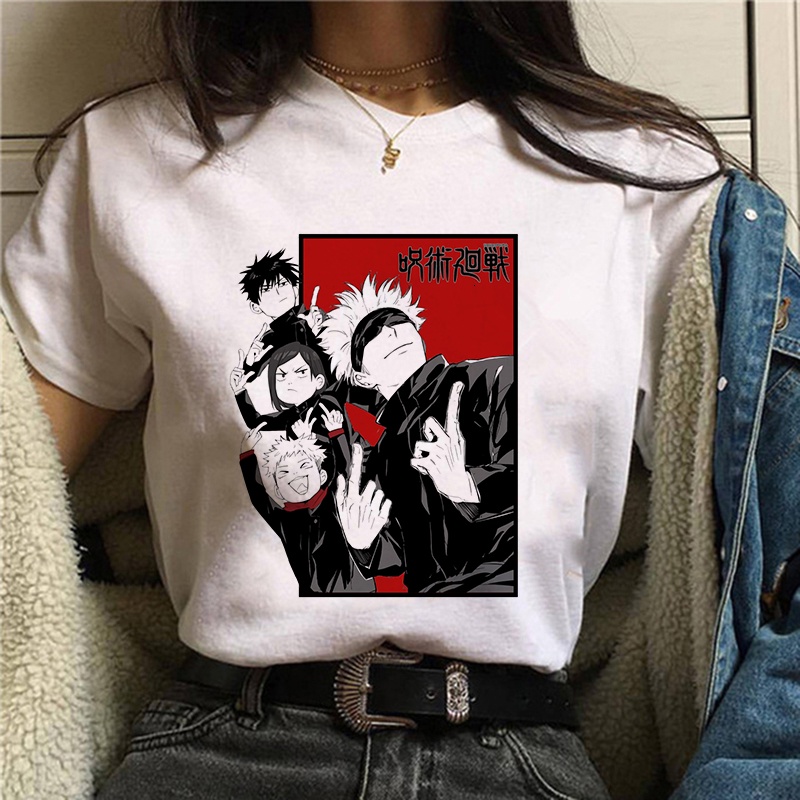 Jujutsu Kaisen Gojo Satoru Yuji Itadori summer top woman streetwear ...