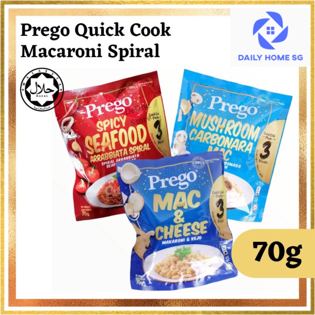 (SG SELLER) Prego Quick Cook Pasta Mac & Cheese / Spicy Seafood ...