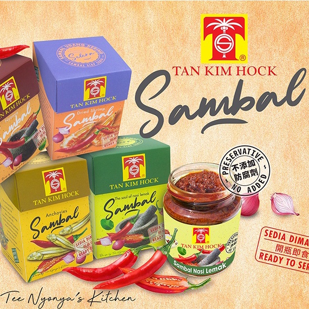 [Best Before: 18.09.2024] Tan Kim Hock Sambal Nyonya / Nasi Lemak 陈金福娘惹参峇/椰浆饭参峇 240g | Shopee ...