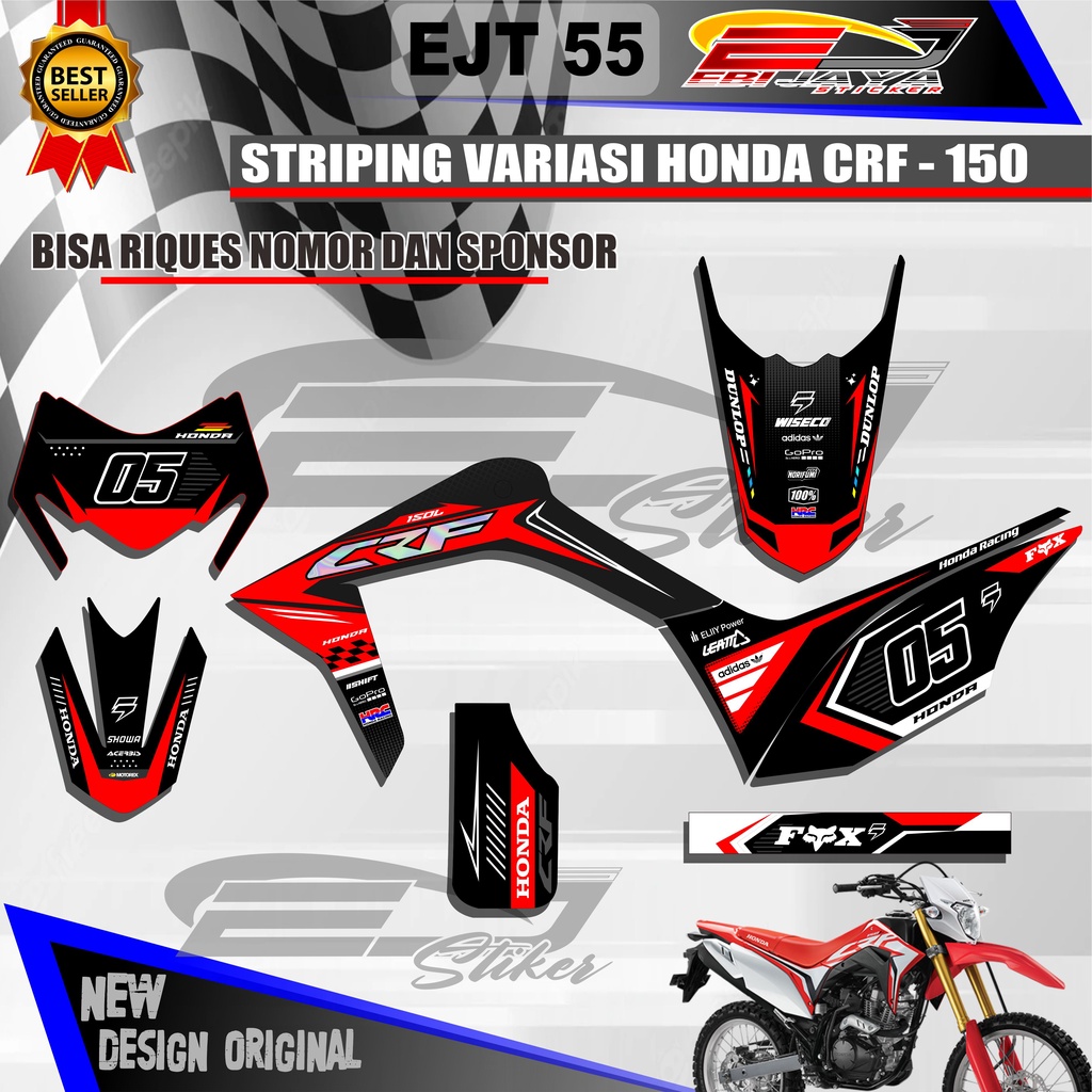 Honda CRF 150 L DECALL STRIPING STICKER / VARIATION LIST STICKER / SEMI ...
