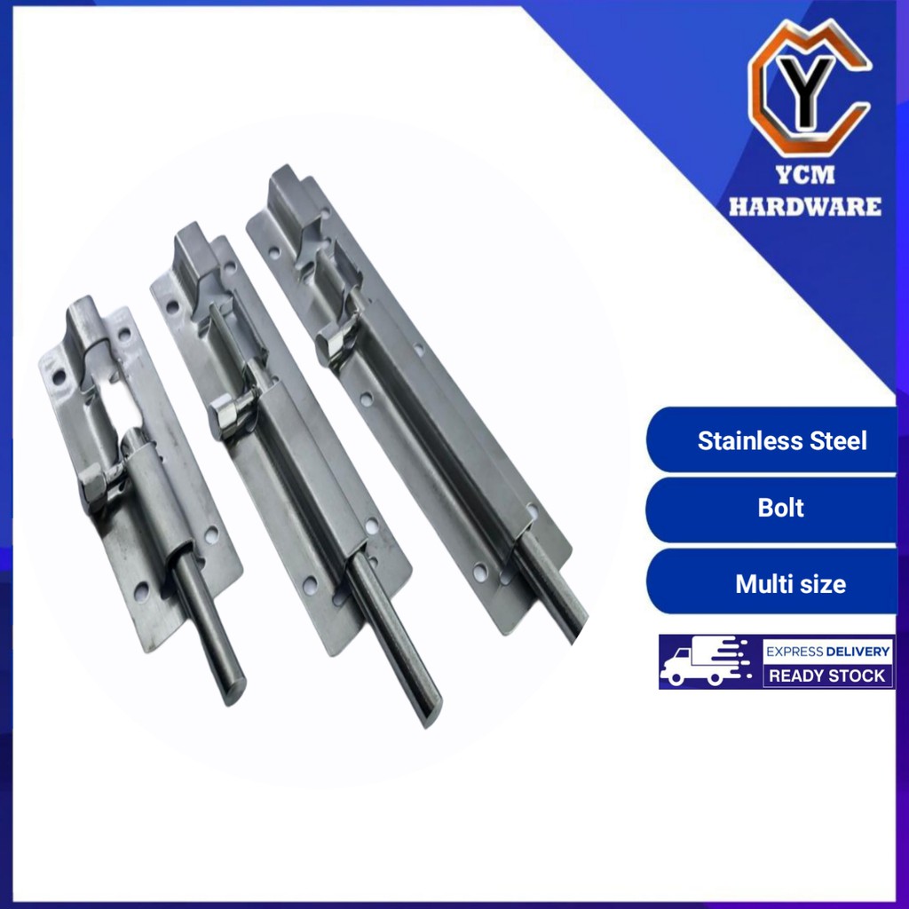 Stainless Steel Door Lock Latch Bolt Home Cabinet Toilet Safety ...