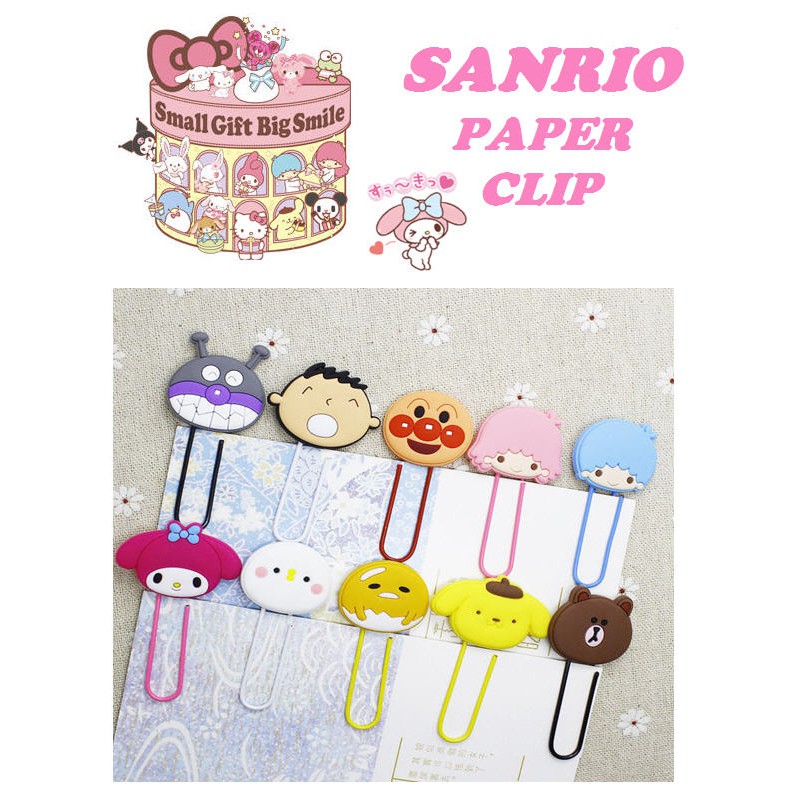 $0.90 EACH SANRIO PAPER CLIP*BINDER*STATIONERY*ORAGNISER*CUTE*FANCY*MY ...