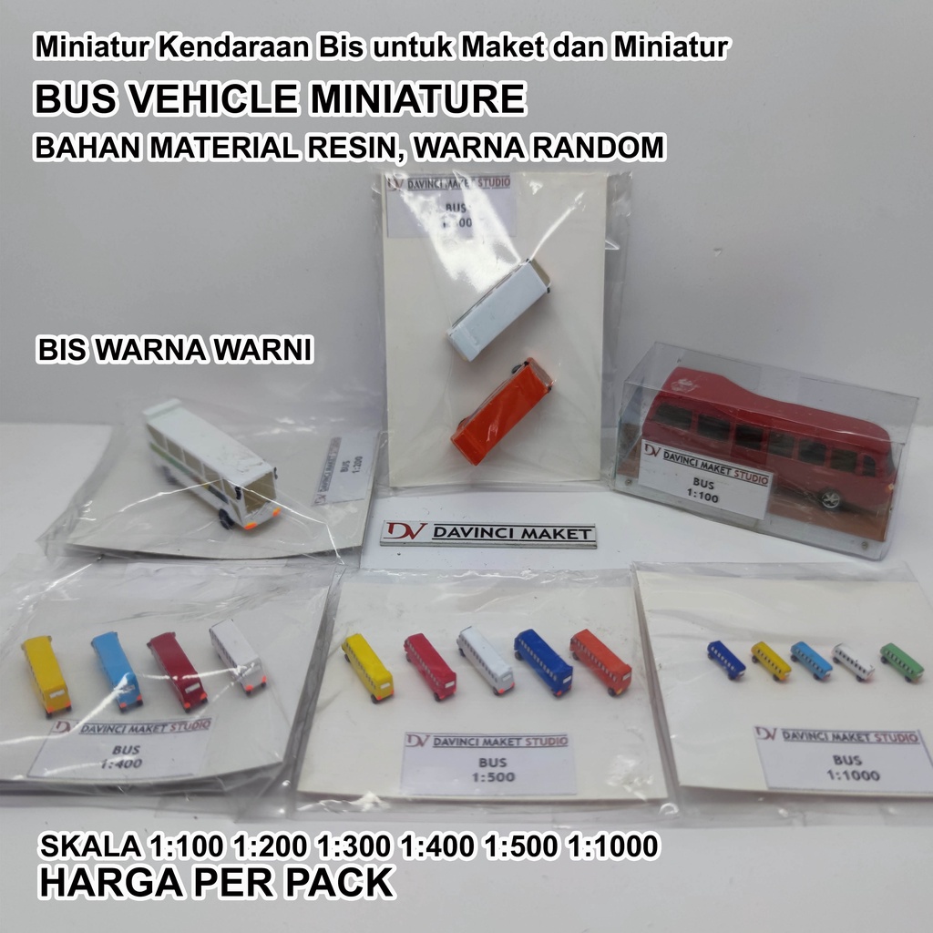 Miniature Tourist Bus Vehicle Diorama Mockup - Bus Vehicle Scale 1:100 ...