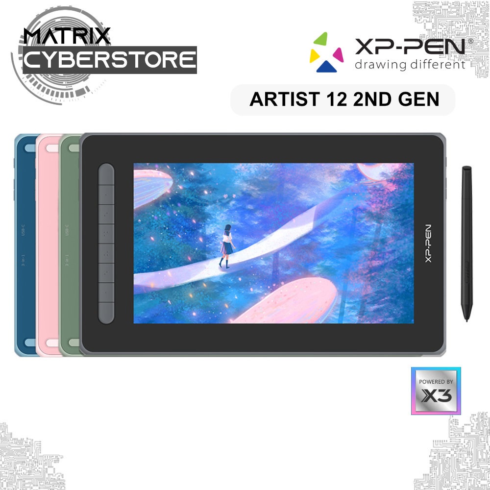 XP-PEN Artist 12 2nd Gen Display Drawing Graphics Tablet - 12", Full ...