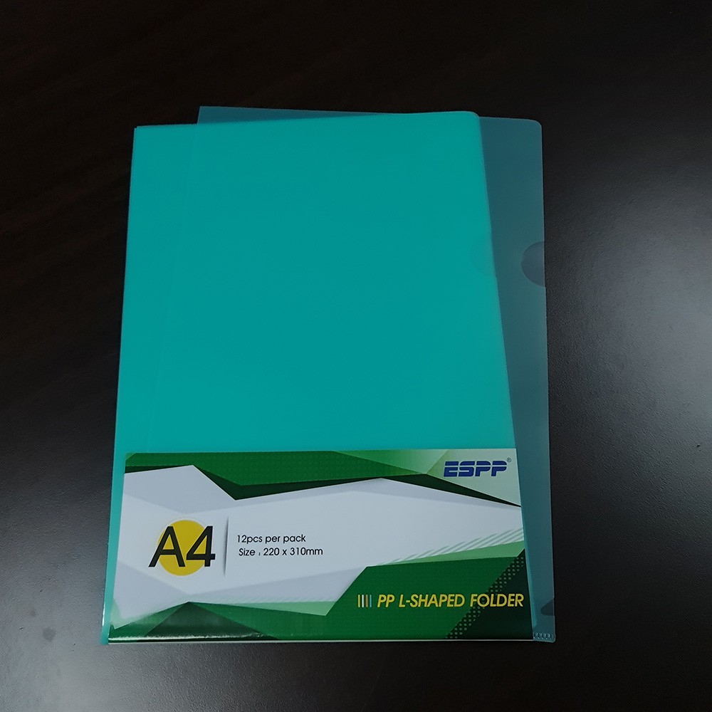 Get 24pcs (2 packs of 12pcs) A4 L-Shape Folders in any 2 colours ...