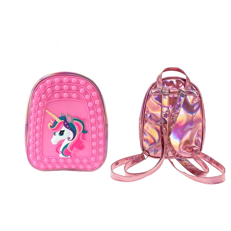 Pop-it backpack unicorn mini bag | Shopee Singapore