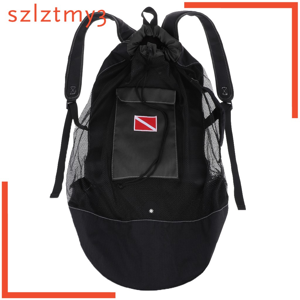 [ Diving Snorkeling Mesh Backpack Dive Gear Dry Pack | Shopee Singapore