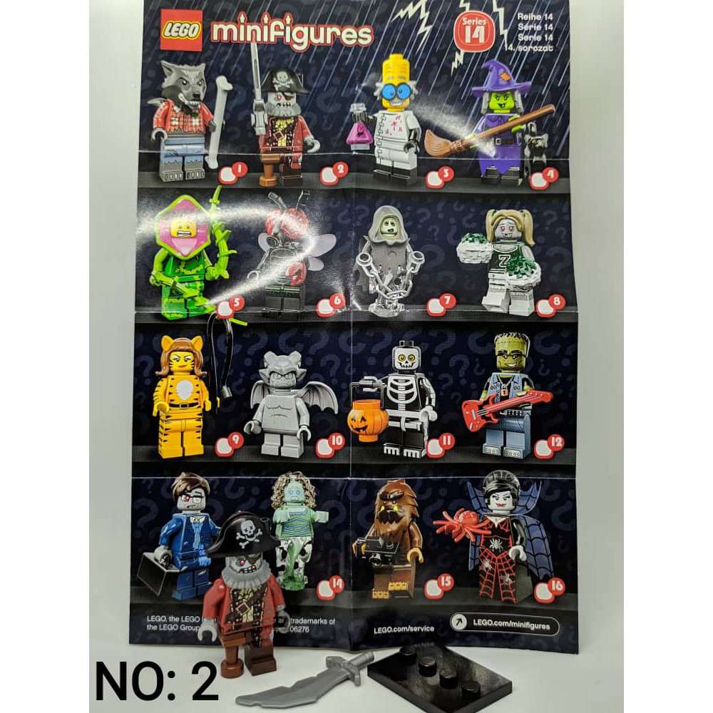 LEGO-MINI FIGURES-SERIES 14-NUMBER 2-ORIGINAL LEGO PRODUCT | Shopee ...