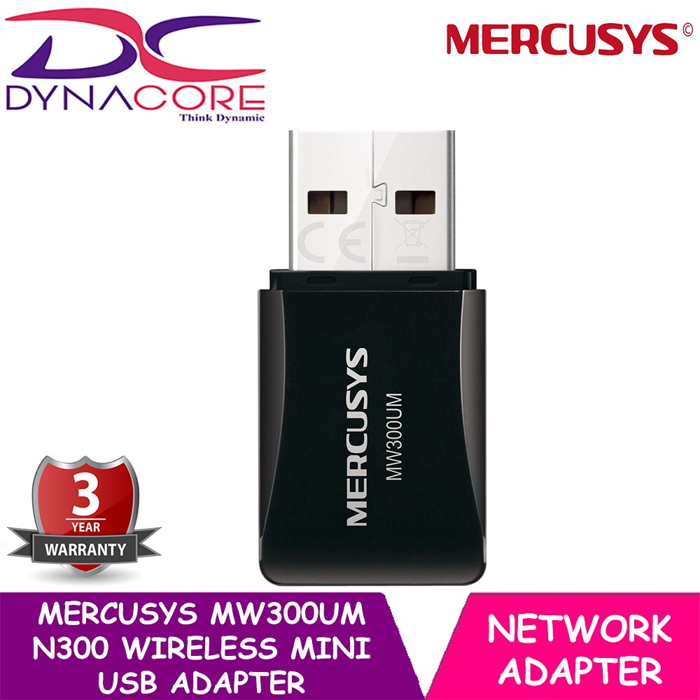 DYNACORE - Mercusys MW300UM N300 Wireless Mini USB Adapter( Powerd By ...