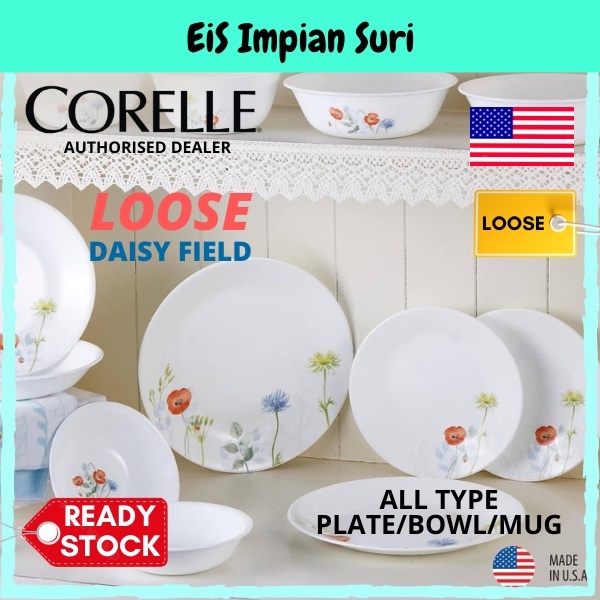 Corelle Loose Daisy Field (Dinner/Luncheon/Bread/Serving Plate)(Noodle ...