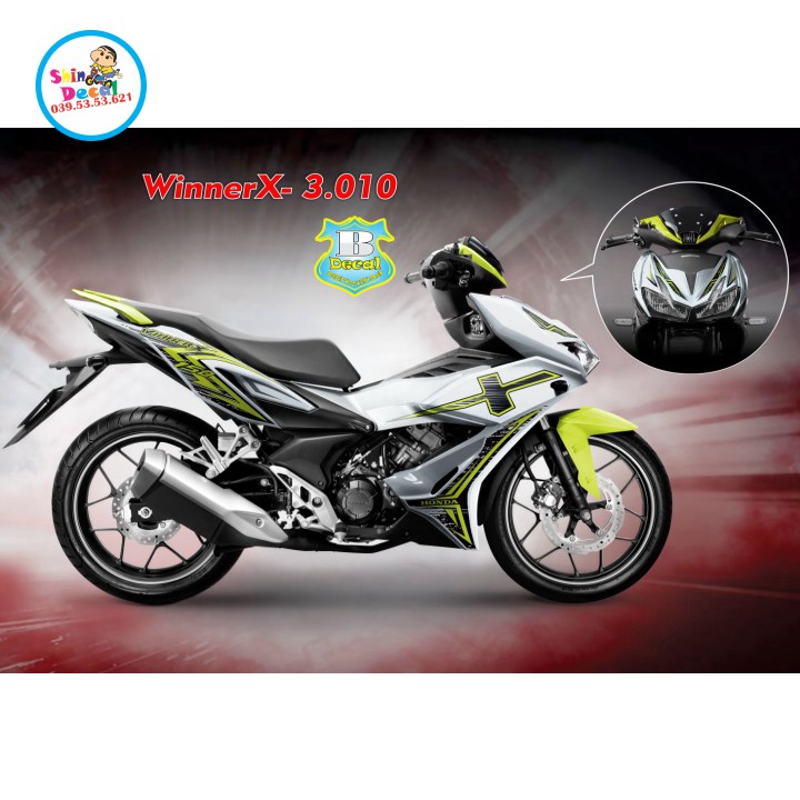 [SHIN DECAL] winner X 3010 white car sticker | Shopee Singapore