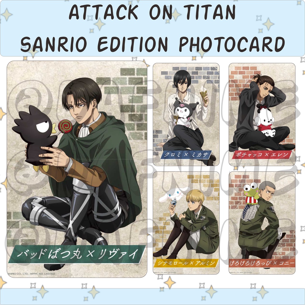 ATTACK ON TITAN SANRIO EDITION PHOTOCARD ANIME | Shopee Singapore