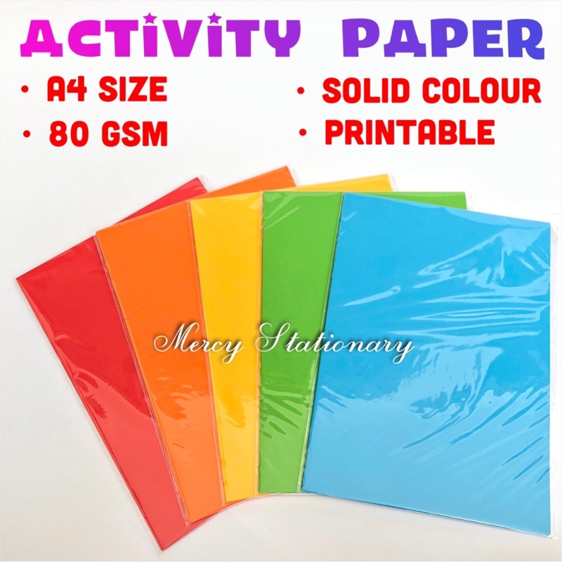 MERAH Ready - HVS Red Flag Colorful A4 80Gsm F4 20 Sheets Folded Art ...