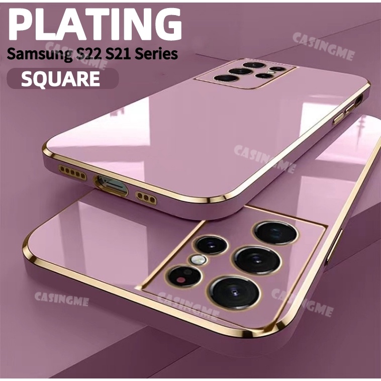 Plating Casing For Samsung Galaxy S22 Ulltra S21 FE 5G S 22 21 Plus ...
