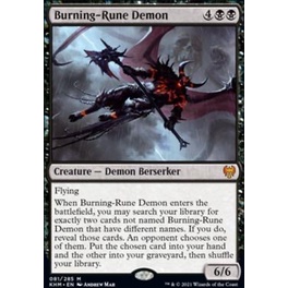 Burning-Rune Demon Magic the Gathering Kaldheim | Shopee Singapore