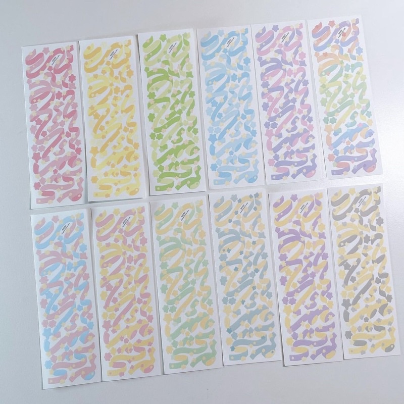 [Rayeon Fancy] Sparkling Confetti Rainbow Ice Cream Korean Stickers ...