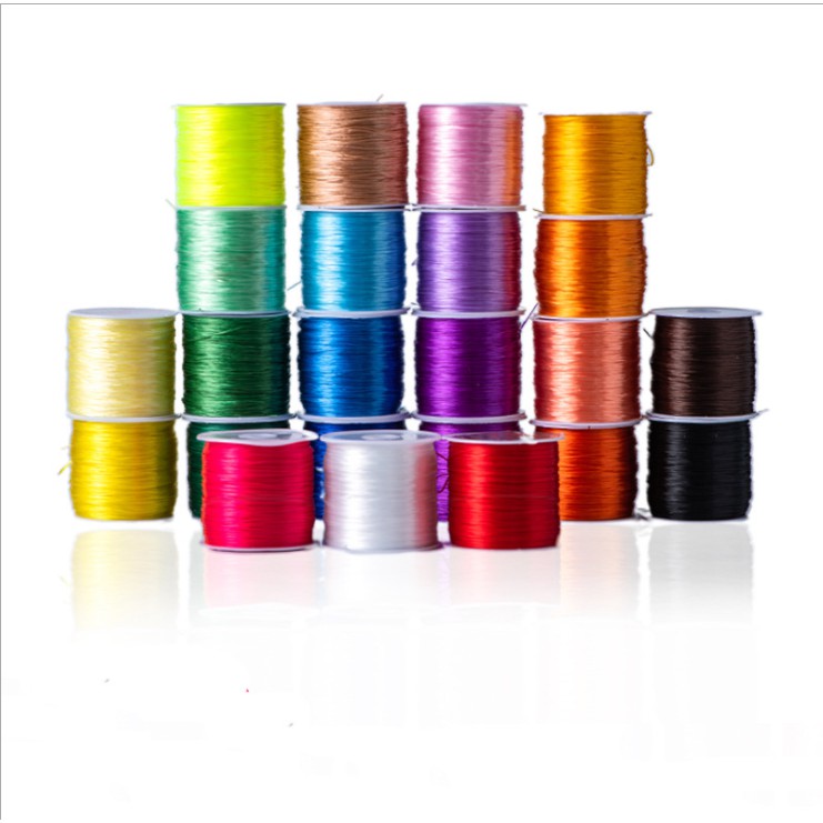55m imported flat crystal line Buddha bead elastic line DIY hand-woven ...