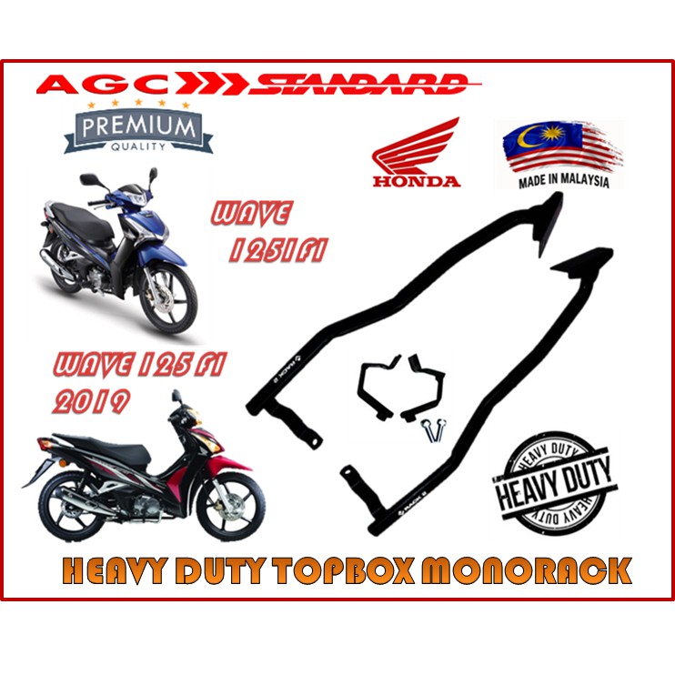 HONDA WAVE 125I FI TOP BOX RACK MONORACK HEAVY DUTY | Shopee Singapore
