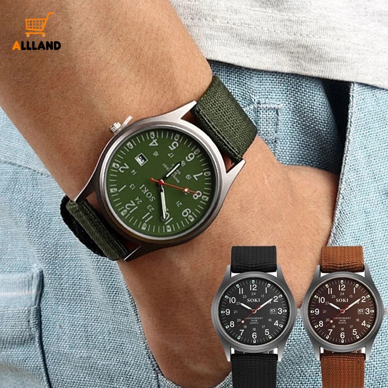 Men Fashion Quartz Wrist Watch/ Exquisite Casual Canvas Strap Clock ...