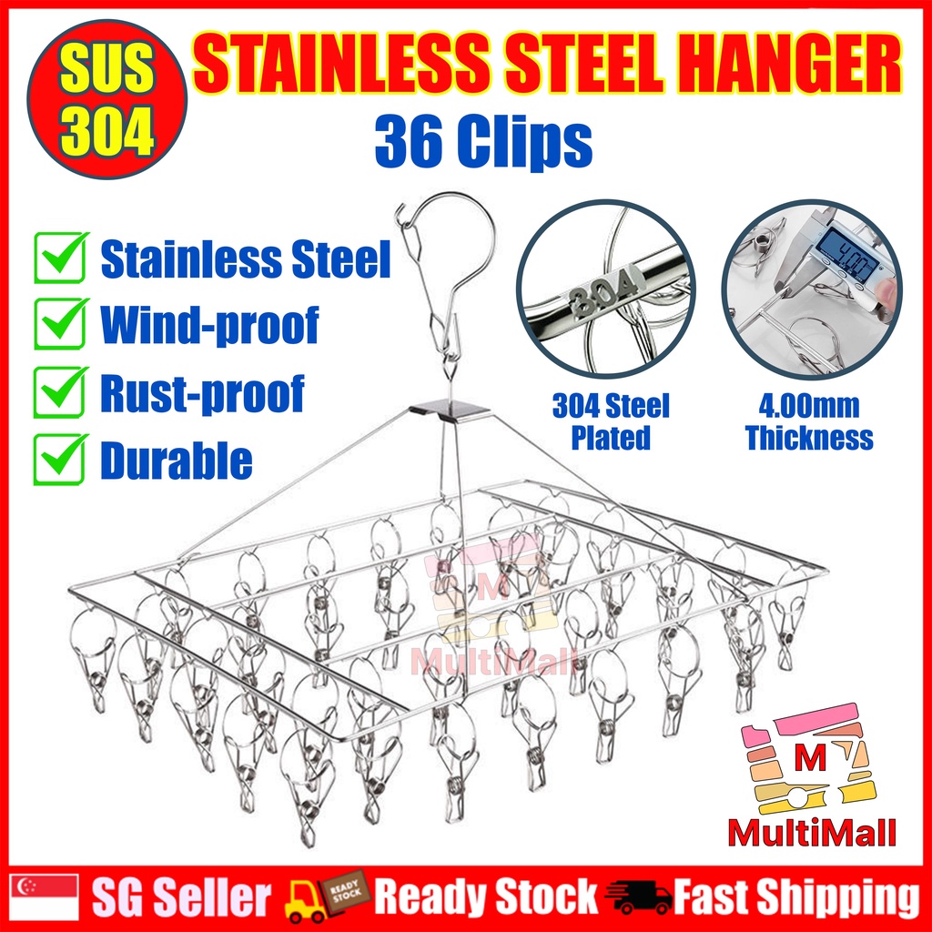 Stainless Steel Clothes Drying Clips-36 Clips Hanger Clip|Clothes ...