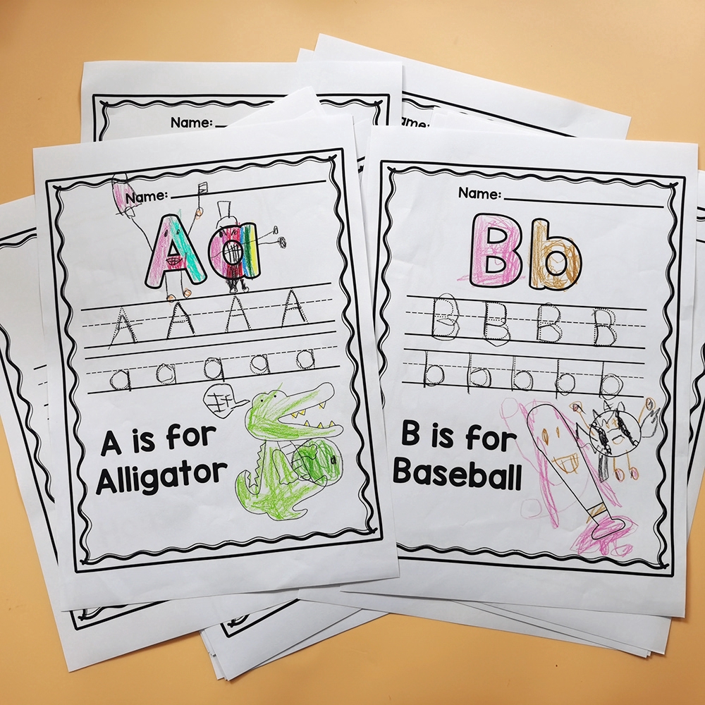26 Letters A4 Worksheet From-A-to-Z Alphabet Preschool English Homework ...