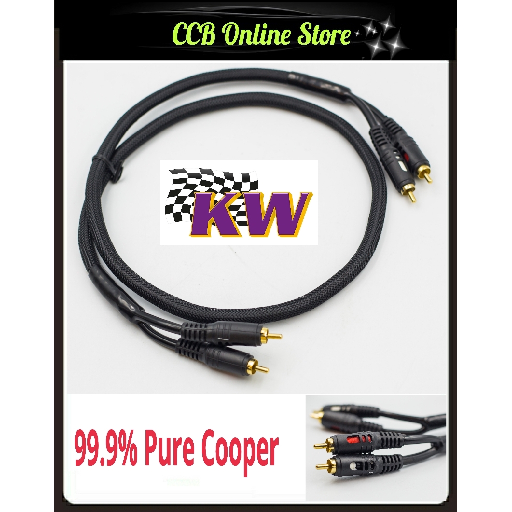 KW Germany Made From 99.99% Pure Copper 1.0 Meter Rca Cable RCA Cable ...