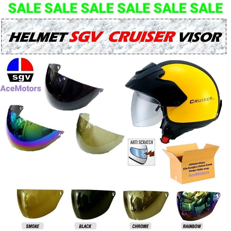 HELMET VISIOR SGV CRUISER 2/KH CRUISER/LTD VTEC KIDS/XDOT G118 HELMET ...