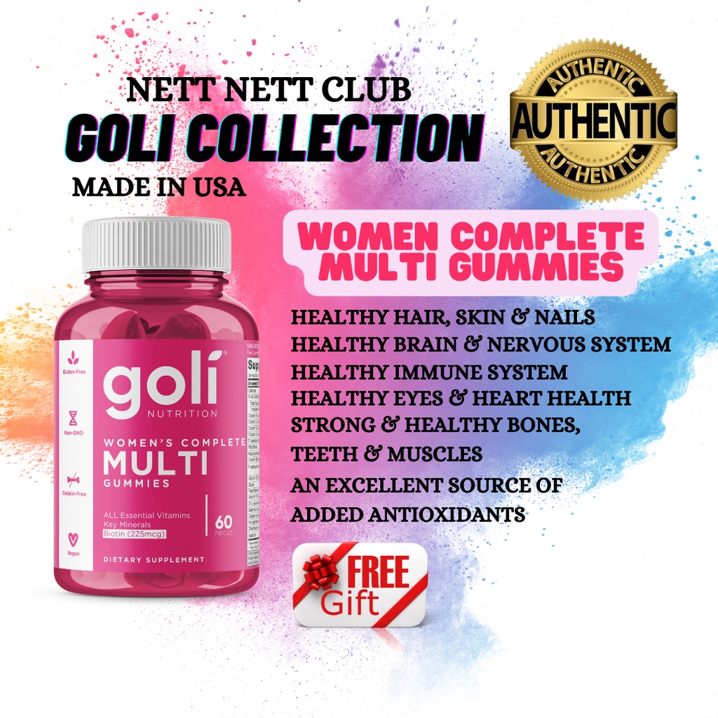 Goli Nutrition Women's Complete Multi Vitamin Gummies 60 counts ...