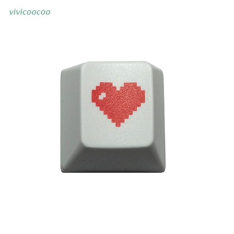 VIVI Red 4 Cherry Profile Dip Dye Sculpture PBT Keyboard Keycap Etched ...