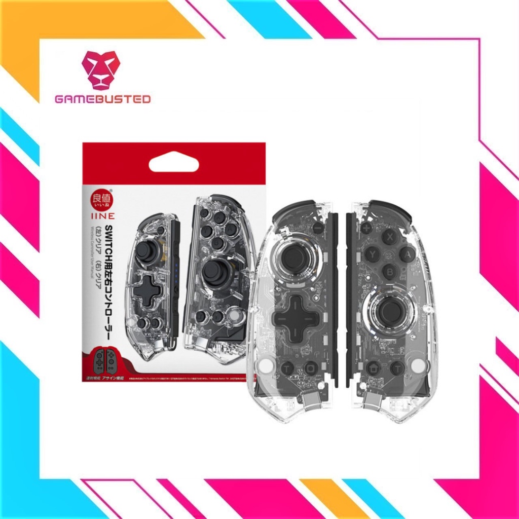IINE Nintendo Switch Wireless Bluetooth Clear L/R Gamepad Joypad (L566 ...